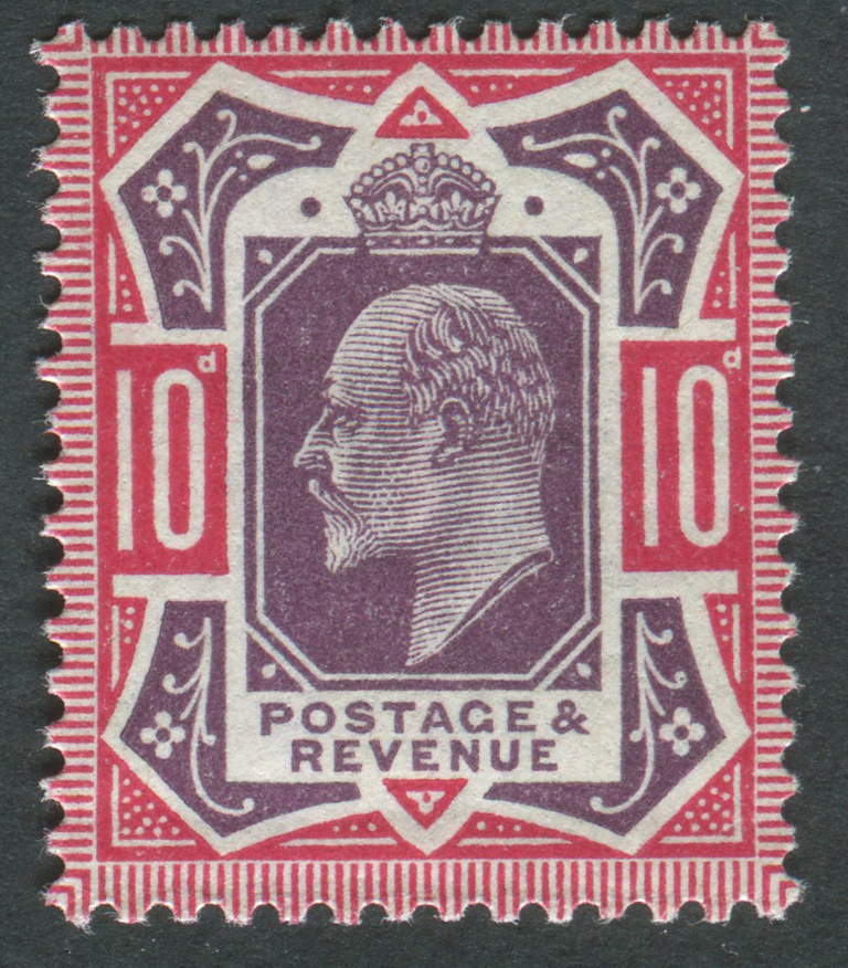 SG319 1911-13 10s Deep Blue, SpecM54(3), Light Vertical Bend, Very ...