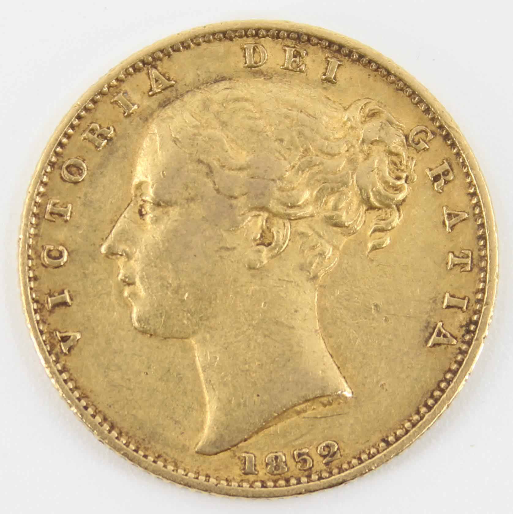 1849 Queen Victoria Sovereign Young Head / Shield Design
