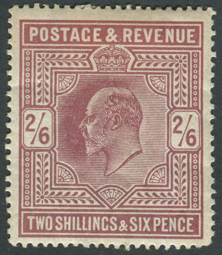 SG316 1911-13 2s6d Dull Reddish Purple, SpecM50(2), Blunt Corner ...
