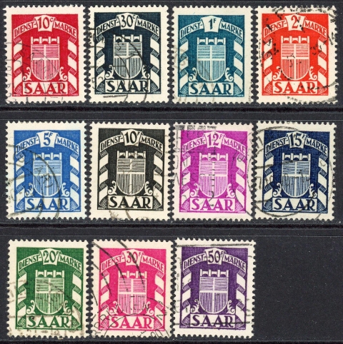 Germany / Saar / French Occupation 1949 (1 Oct) SG.O264-O275 U/M