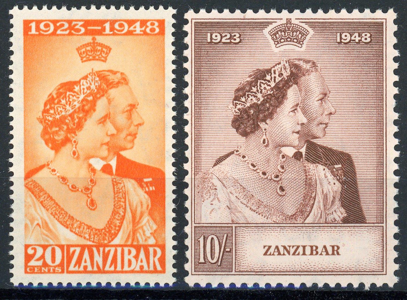 Zanzibar 1949 (10 Jan) SG.333-334 U/M