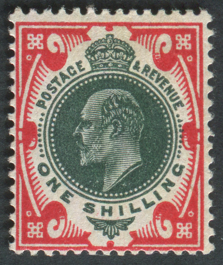 SG312 1911-13 1s Dark Green and Scarlet, SpecM47(1), Very Fine Mounted Mint