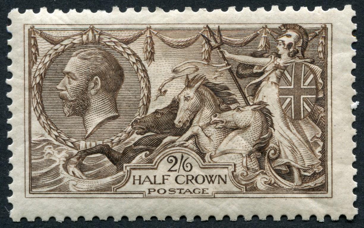 SG400 2/6d deep Sepia-Brown mint, has tiny perf fault