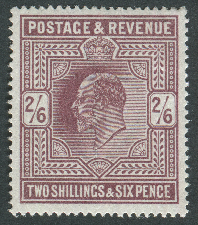 SG317 1911-13 2s6d Dark Purple, SpecM50(3), Very Fine Unmounted Mint
