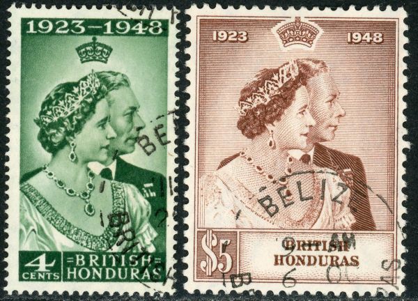 British Honduras 1948 SG164-165 F/U