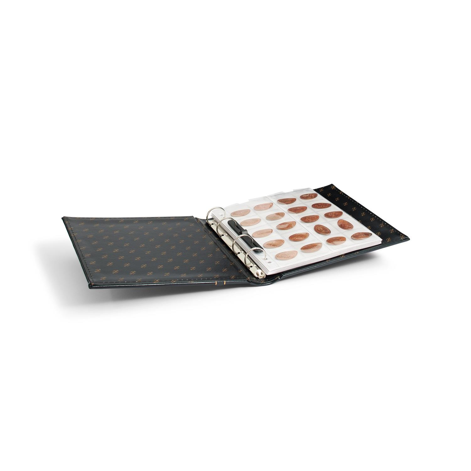 Numis album for pressed pennies, incl.5x plastic sheets and slipcase