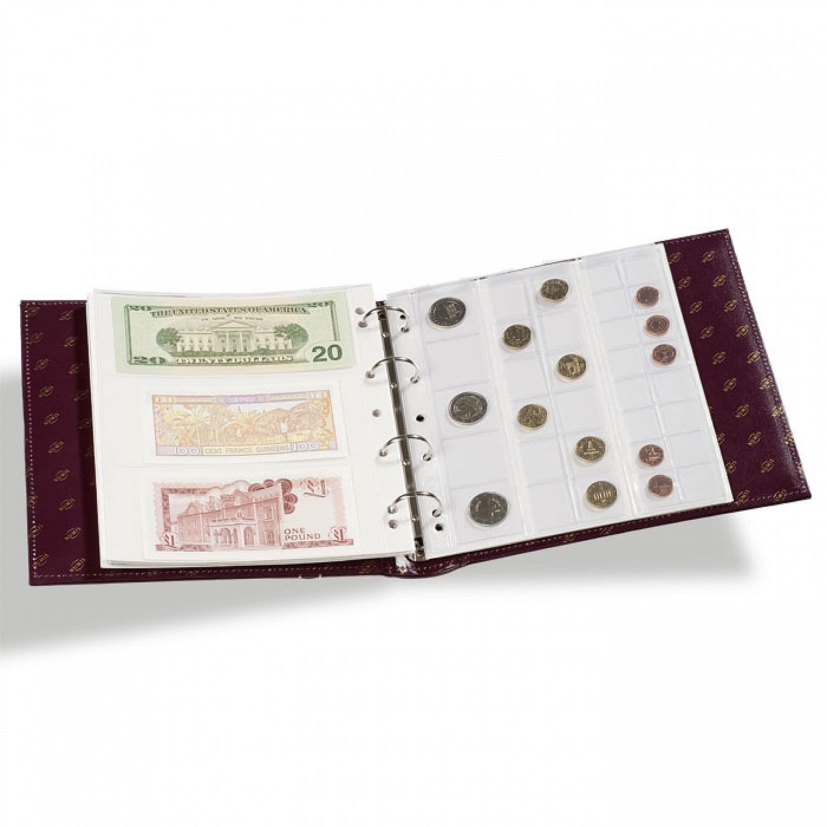 Leather Binder Numis In Classic Design Leatherette Slipcase