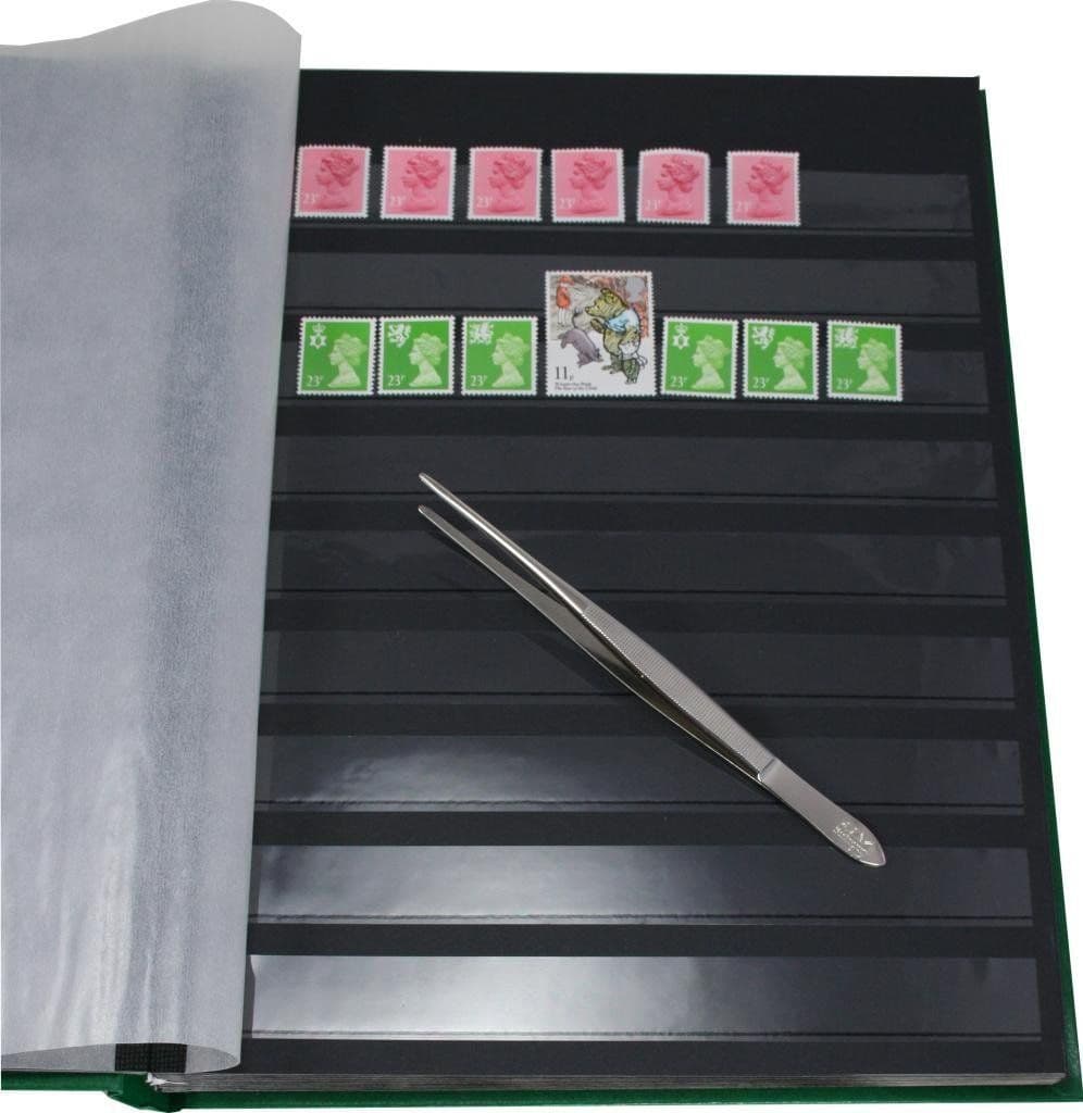 Wessex Knight 16/32 side Black Page Stamp Stockbooks A4 size 12& X 9&