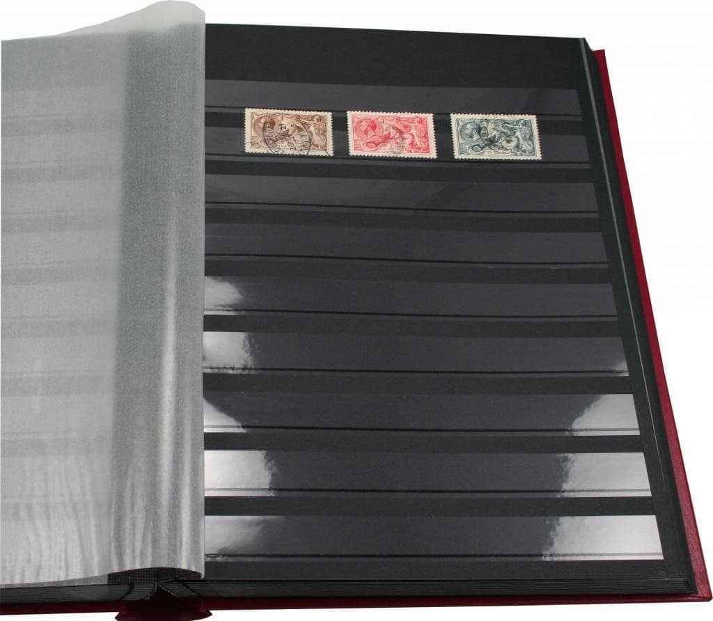 Wessex Knight 32/64 side Black Page Stamp Stockbooks A4 size 12& X 9&