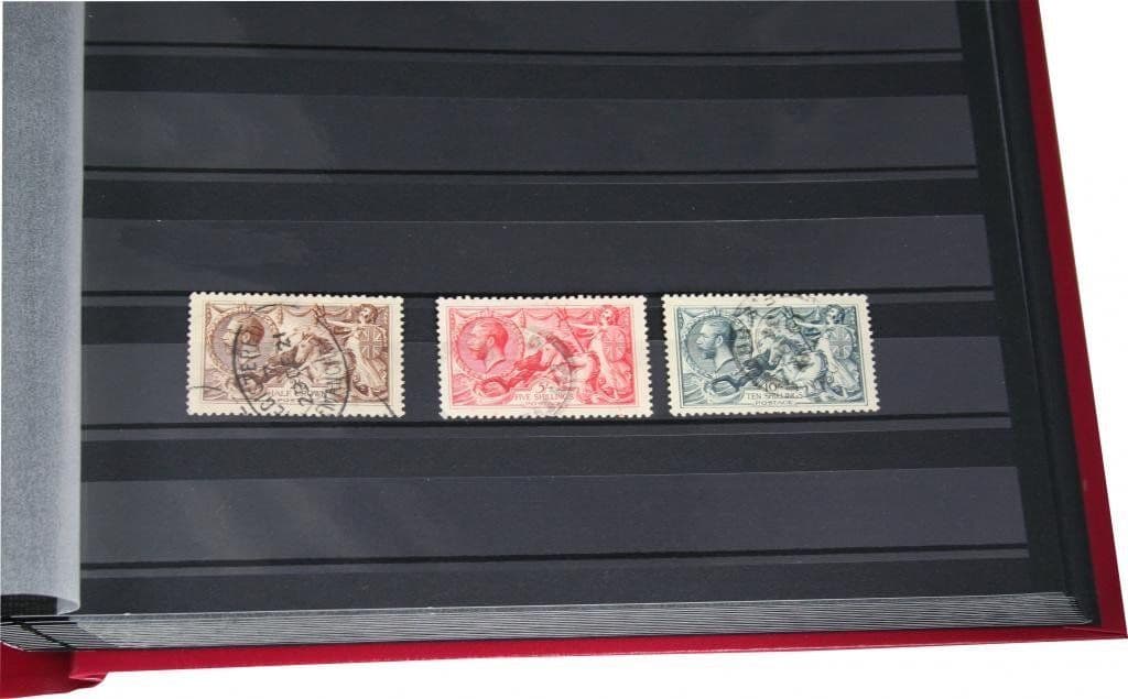 Wessex Knight 32/64 side Black Page Stamp Stockbooks A4 size 12& X 9&