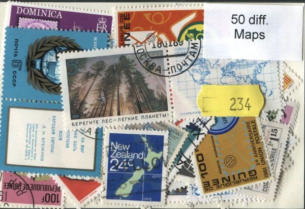 Maps 50 Stamps 234