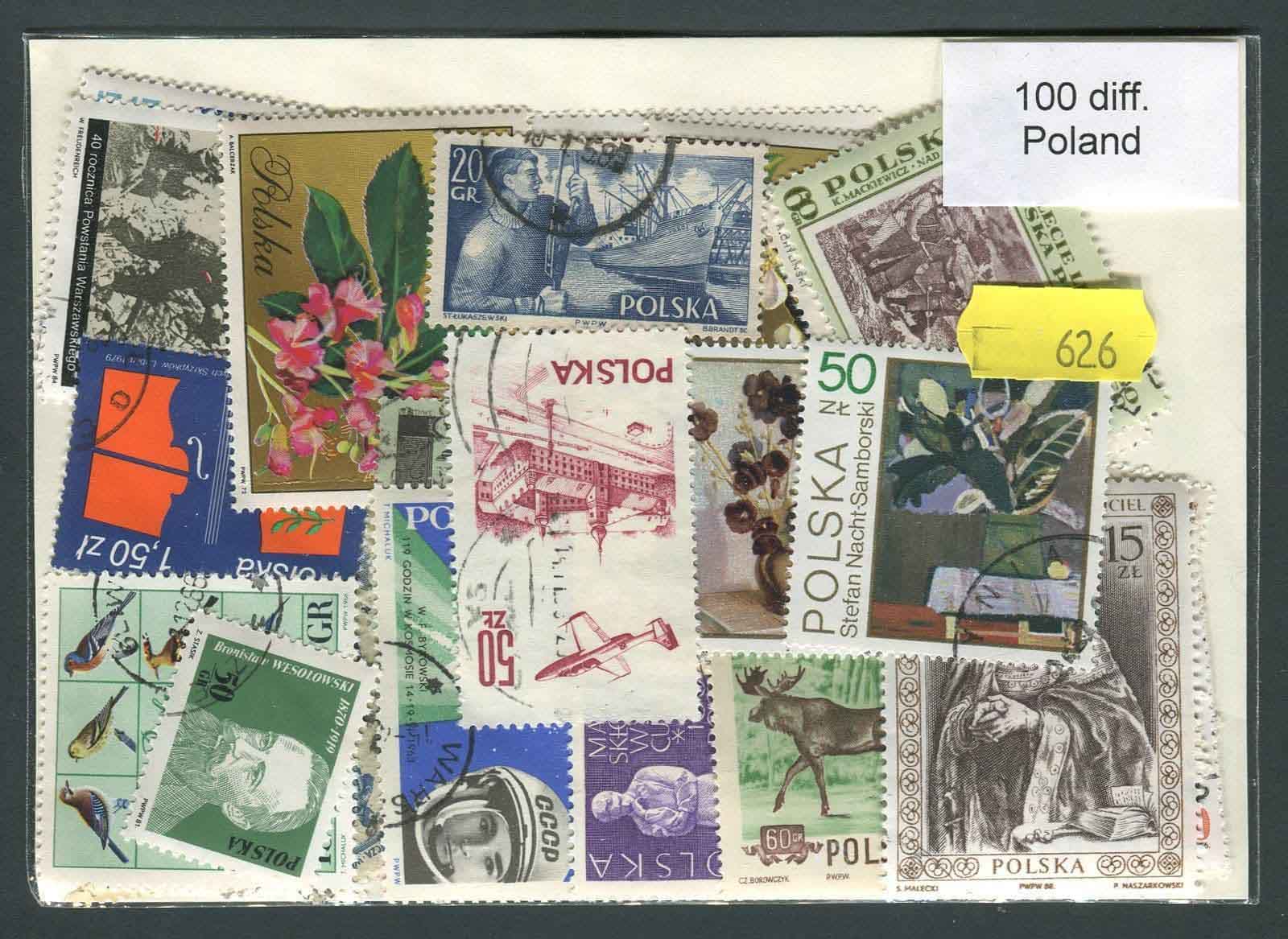 Poland 100 Stamps 626