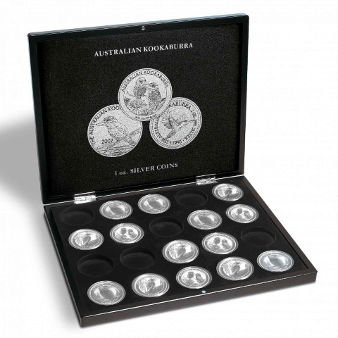 Presentation Case For 20 Kookaburra Silver Coins In Capsules Black