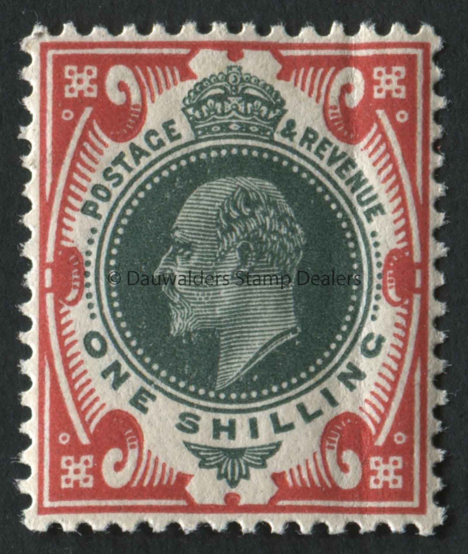 SG313 1911-13 1s Green & Bright Scarlet, SpecM47(3), Fine & Fresh U/M