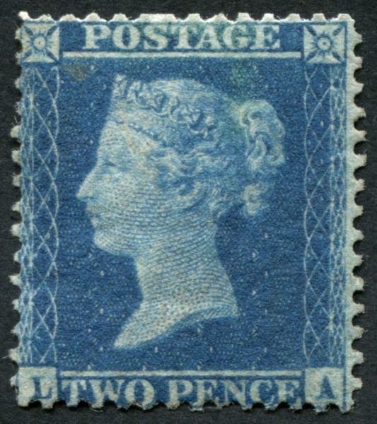 SG34 2d bright Blue LA v fine and scarce