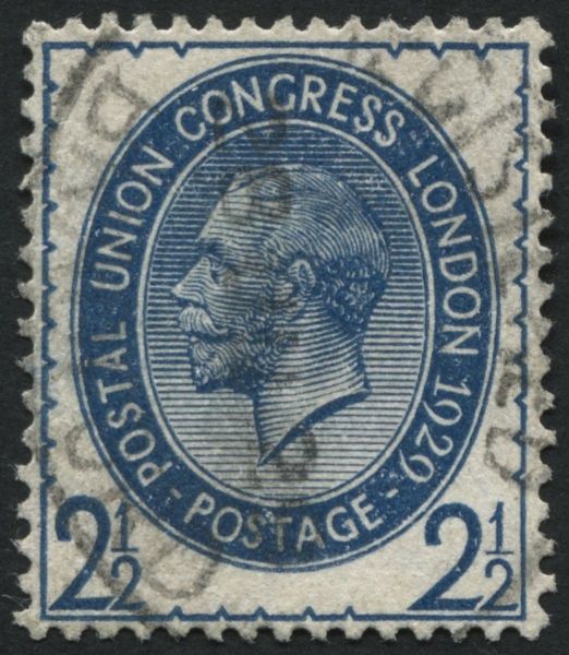 SG437 1929 PUC 2½d Inv Wmk, VF/U light oval steel reg. dated 1929 on ...