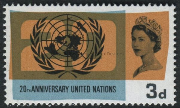 SG681 3d UN Emblem 1965 United Nations